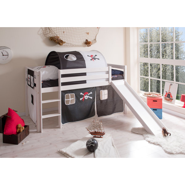 Zoomie Kids Trinity European Single High Sleeper Bed with Textile Set ...