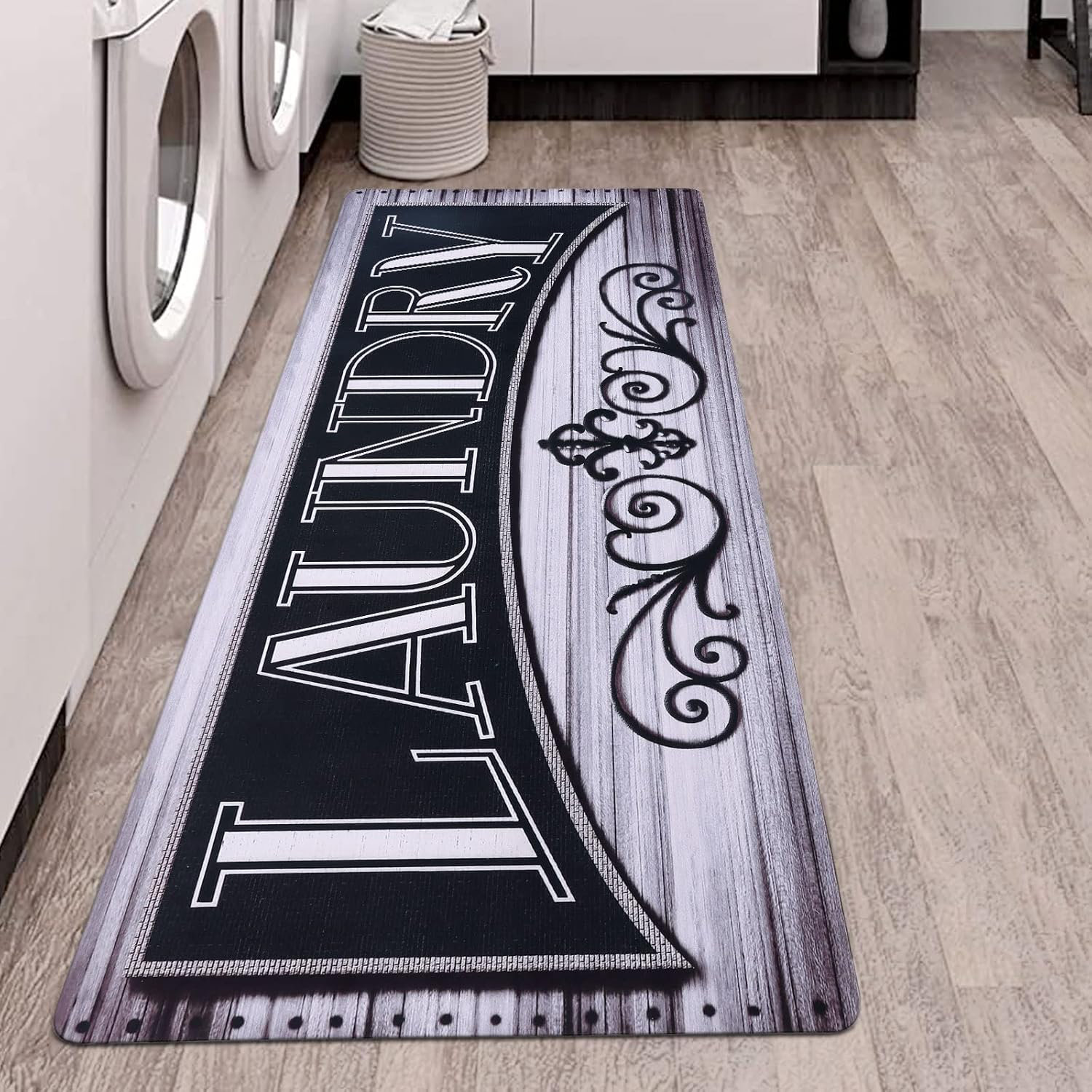 Winston Porter Farmhouse Washable Laundry Room Rug Runner Non Slip ...
