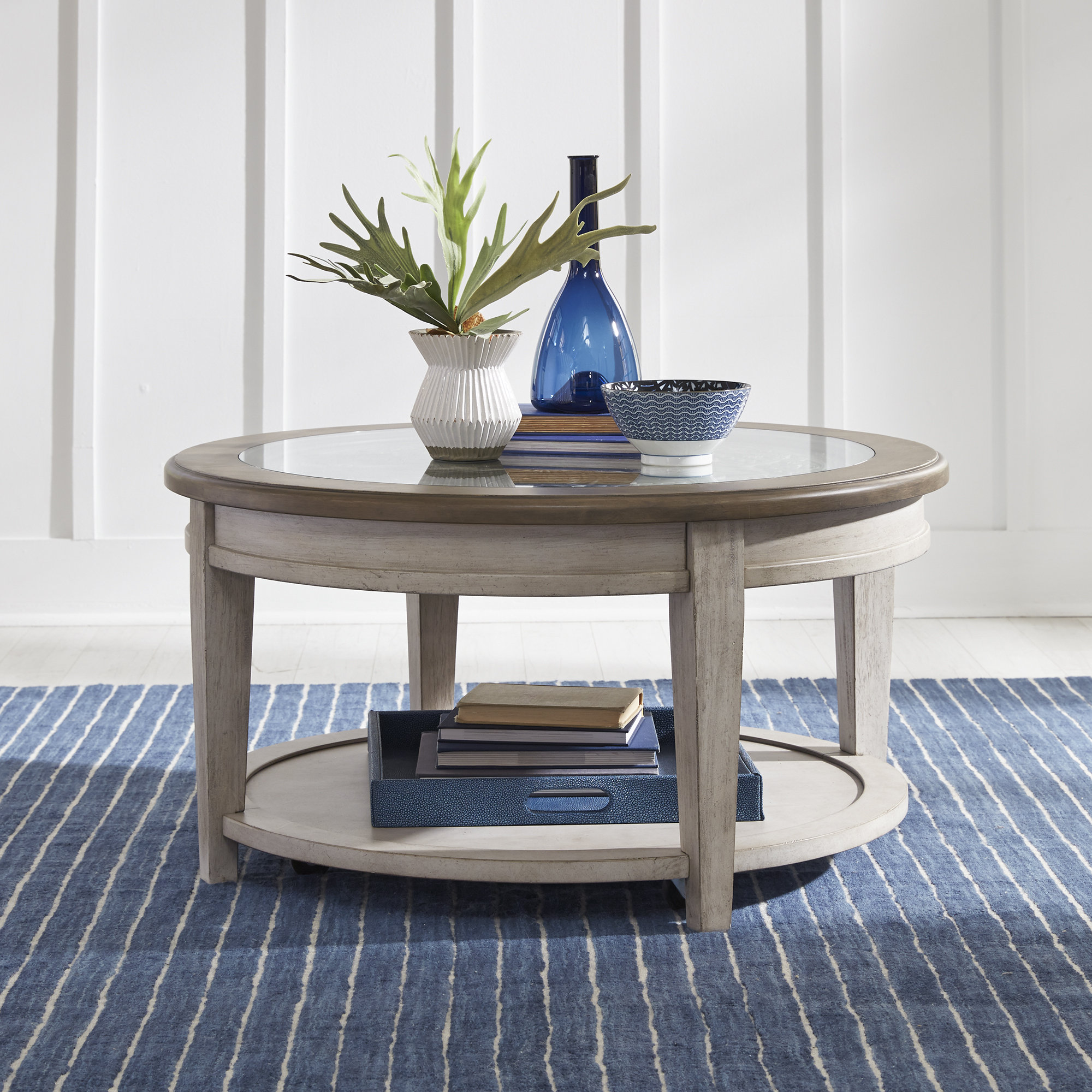 Liberty Furniture Heartland Round Ceiling Tile Cocktail Table | Wayfair