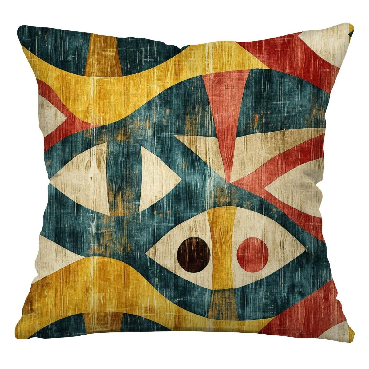 VisionDecor Geometric Forms Throw Pillow, Pattern Cotton Twill Pillows ...
