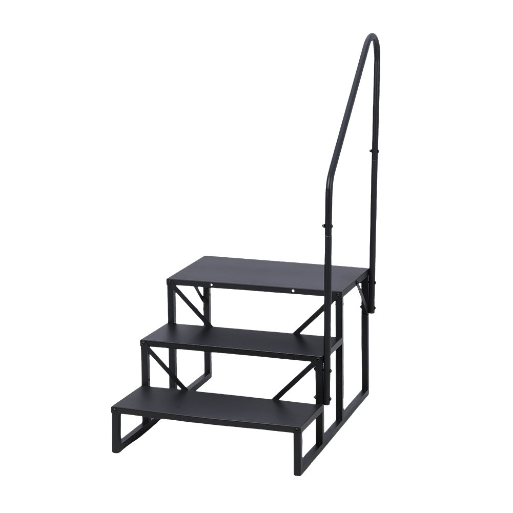 17 Stories 3 Step Portable Rv Steps, Rv Entry Steps With Handrail, Rv ...