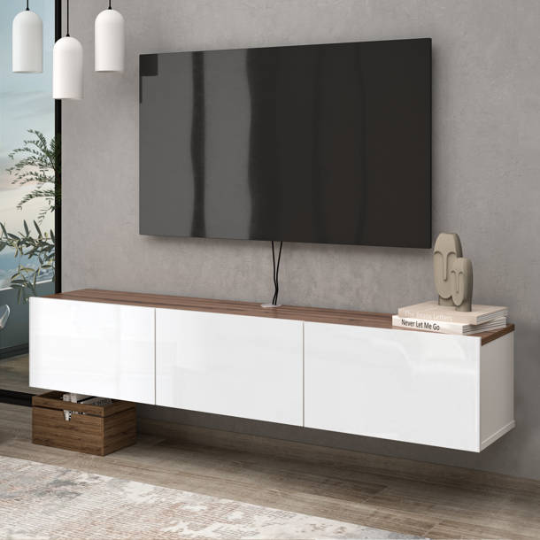 Latitude Run® Ronnye Floating TV Stand Up to 80" TV's Wall Mounted ...