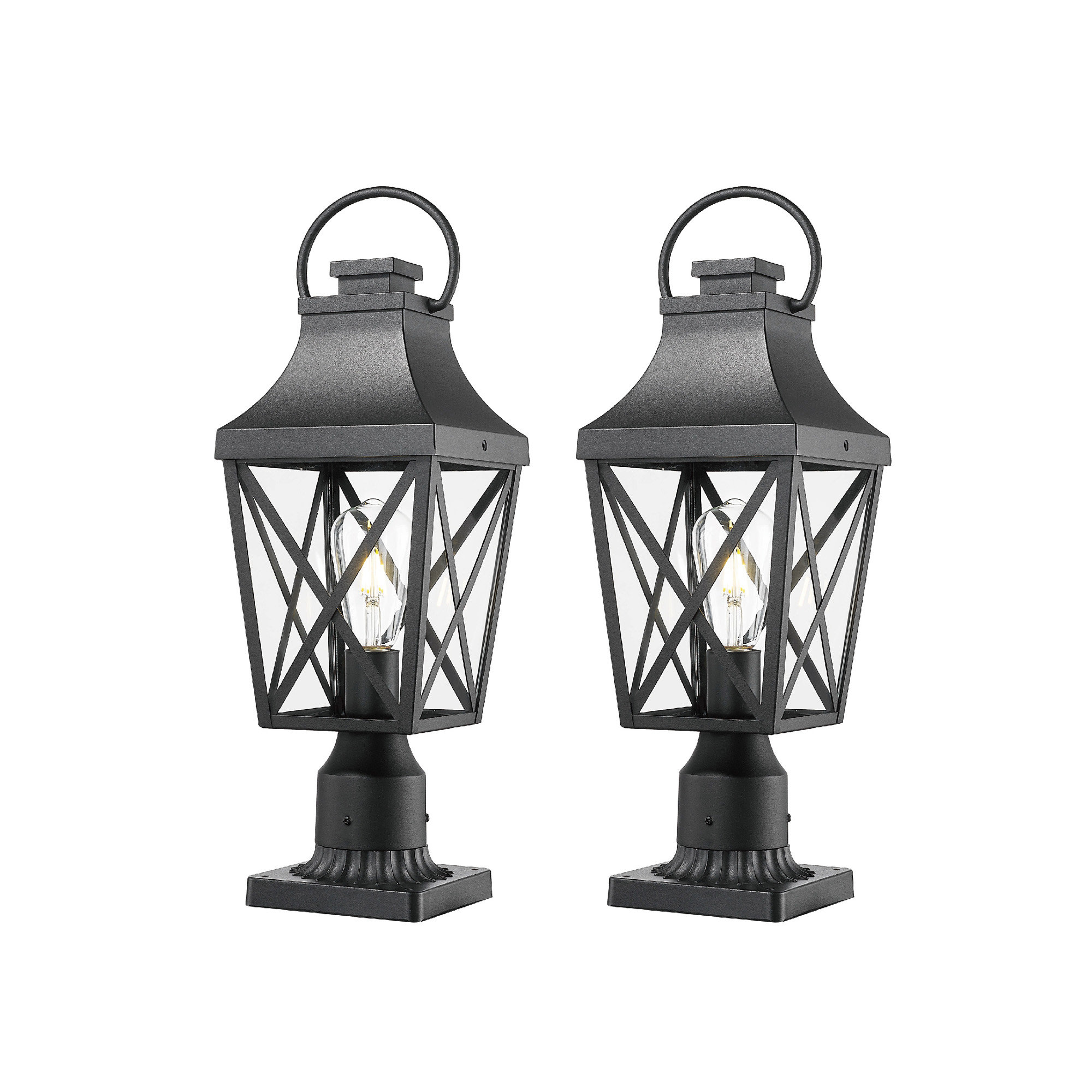Taroo Clocks Outdoor Post Light,Lamp Post Light Fixture,Post Lantern ...