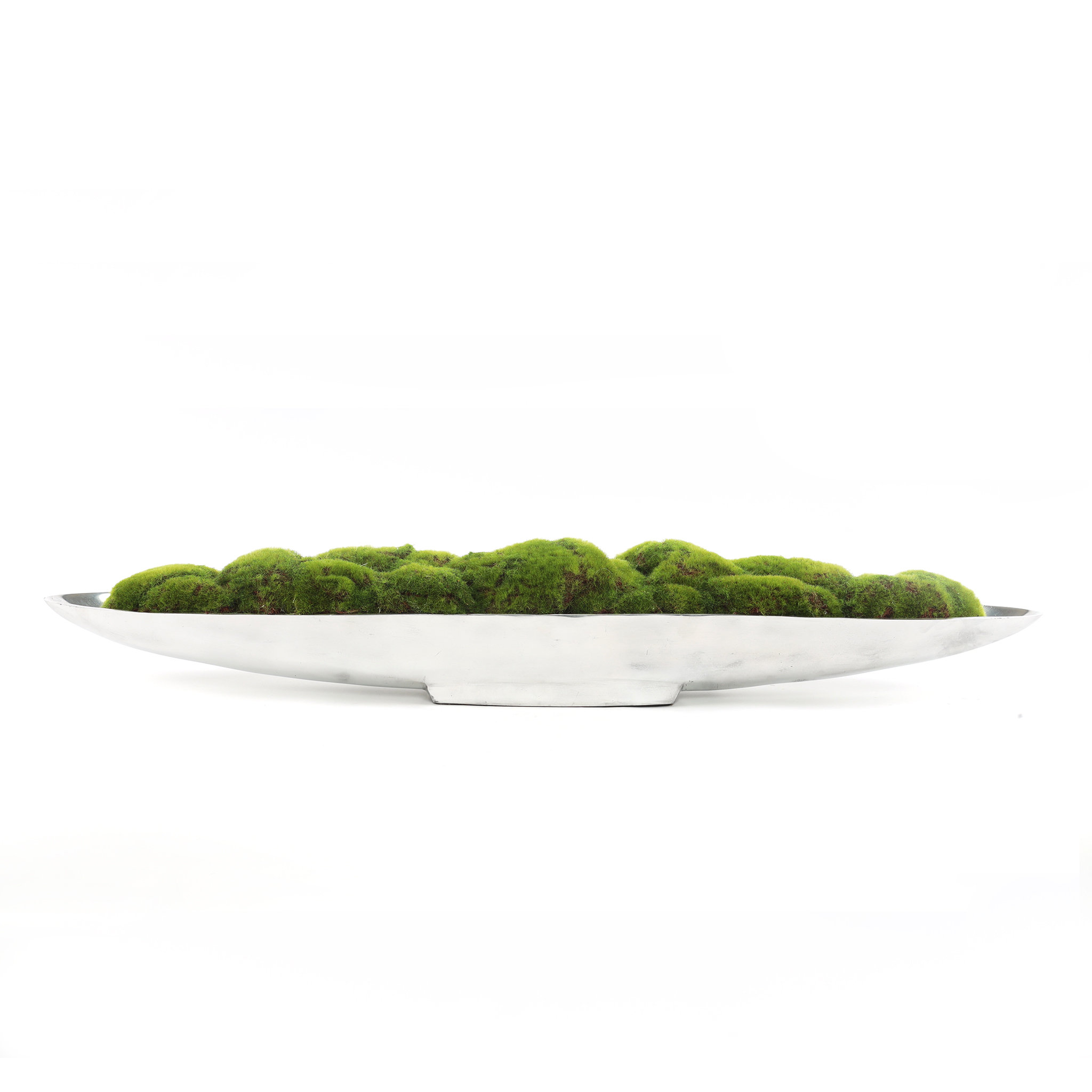 JennySilks Artificial Moss Grass in 34"x 5"Metal Boat Tray & Reviews ...
