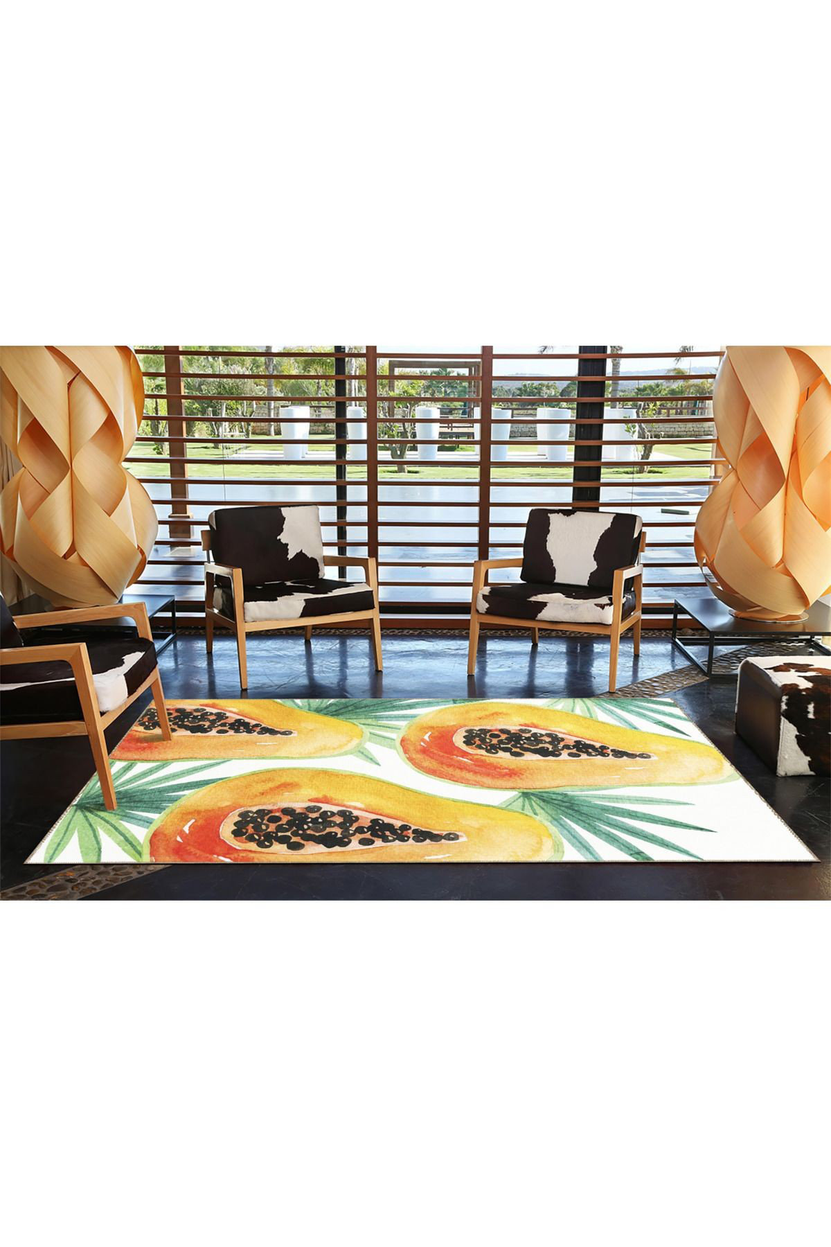Hokku Designs Multicolor Fruit Pattern Washable Rug | Wayfair