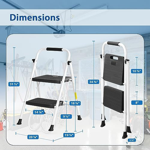 WFX Utility™ 2 - Step Steel Step Ladder & Reviews | Wayfair