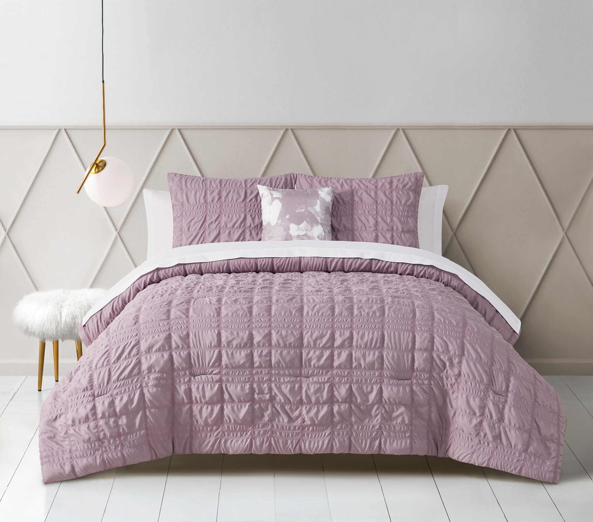 Haven & Willow Adelle 8 Piece Mauve Bed-in-a bag - Wayfair Canada