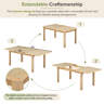 One Allium Way® Rustic 9-Piece Extendable 84" Dining Table Set with 24 ...