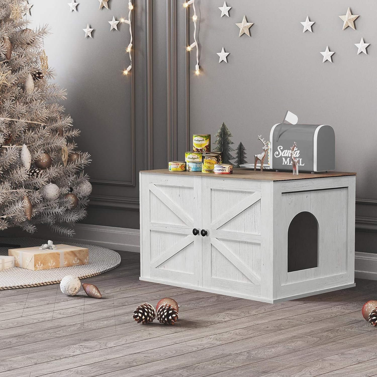 Tucker Murphy Pet™ Cat Litter Box Enclosure Furniture, Hidden Litter ...