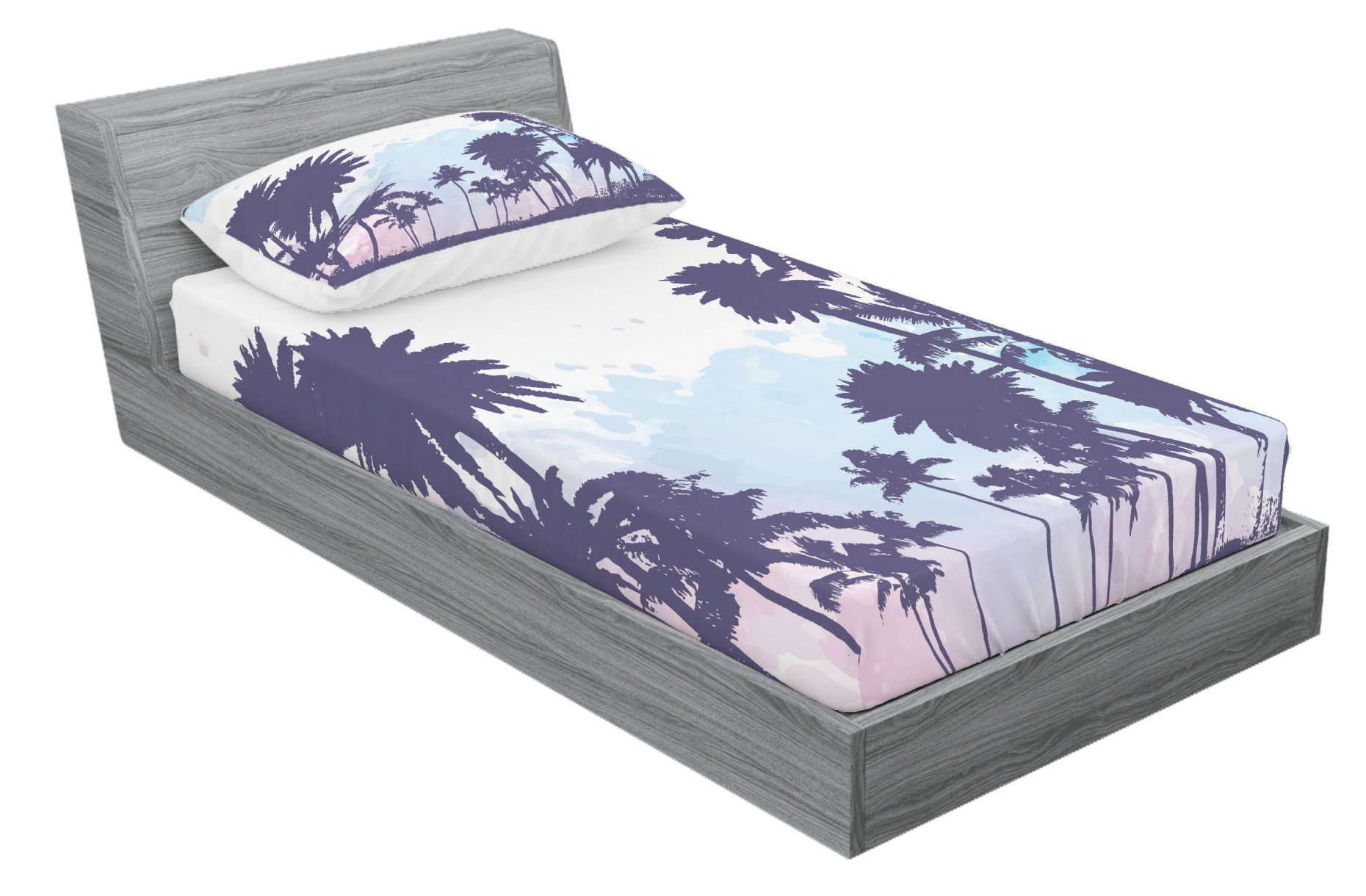 Ambesonne Miami South American Plant Forest Tropic Natural Palm Tree ...