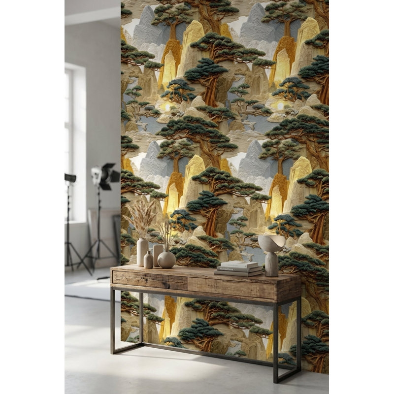Lark Manor™ Landscape Wallpaper Traditional Serene Mural | Wayfair