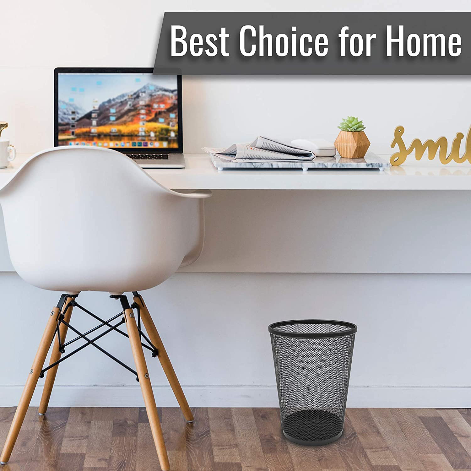 wanmo Waste Basket | Metal Wire Mesh Bin | Pack Of 2 | Lightweight ...