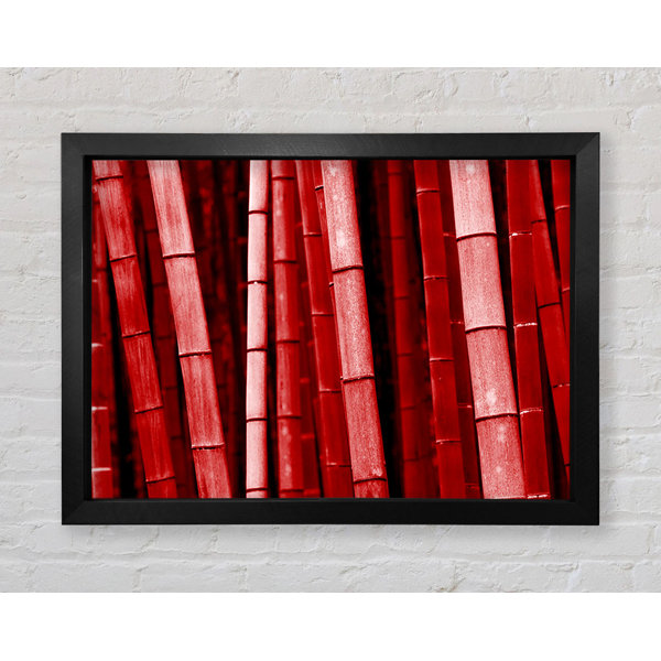 Highland Dunes Red Bamboo Framed Print | Wayfair.co.uk