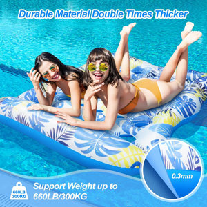 Utibia Inflatable Pool Floats Adult, Tanning Pool Float with Headrest ...