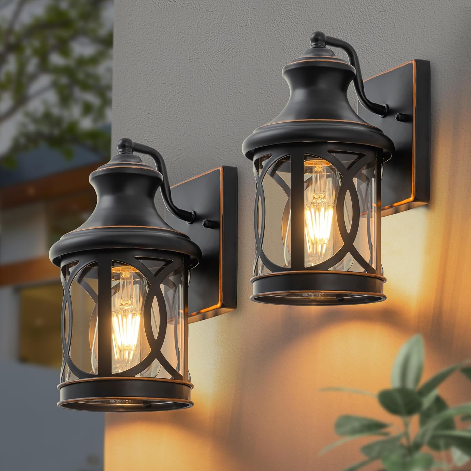 Lark Manor™ 2-Pack Outdoor Wall Lights, Porch Lights, Waterproof ...