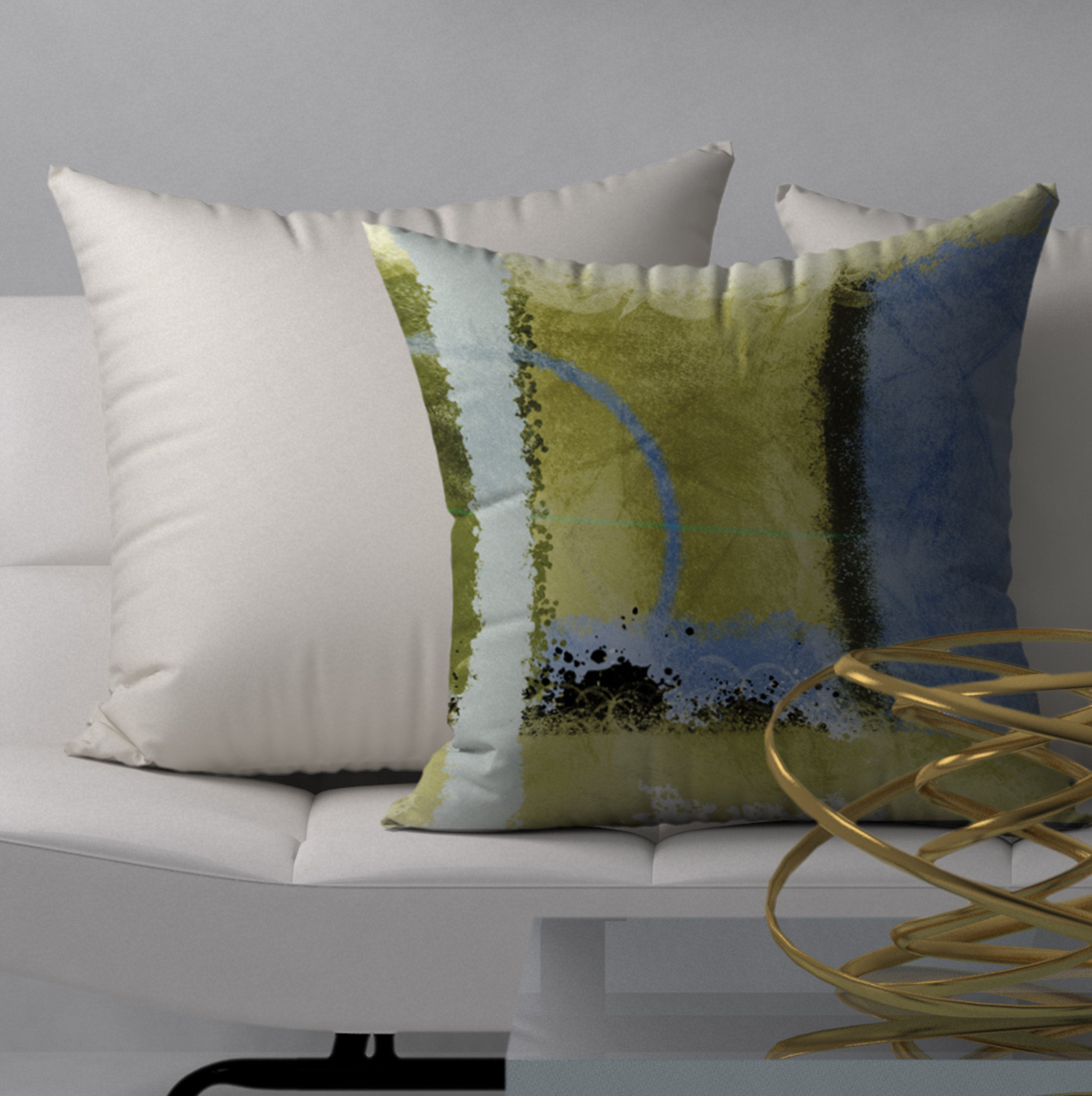 LeRoi Products Coy Symphony Square Pillow Cover & Insert | Wayfair