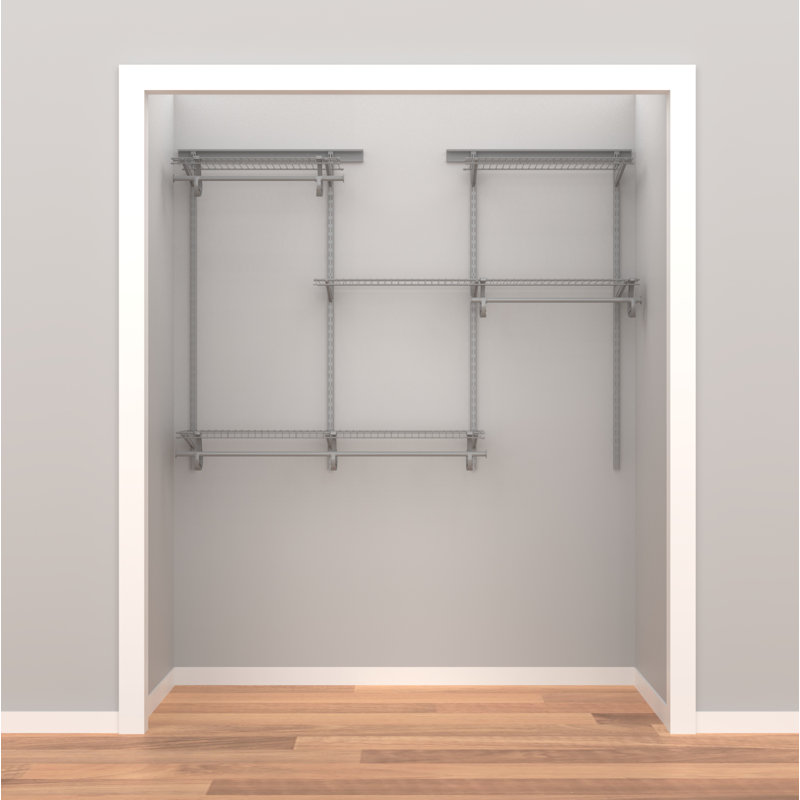 ClosetMaid ShelfTrack 48" W - 72" W Closet System Starter Kit & Reviews ...