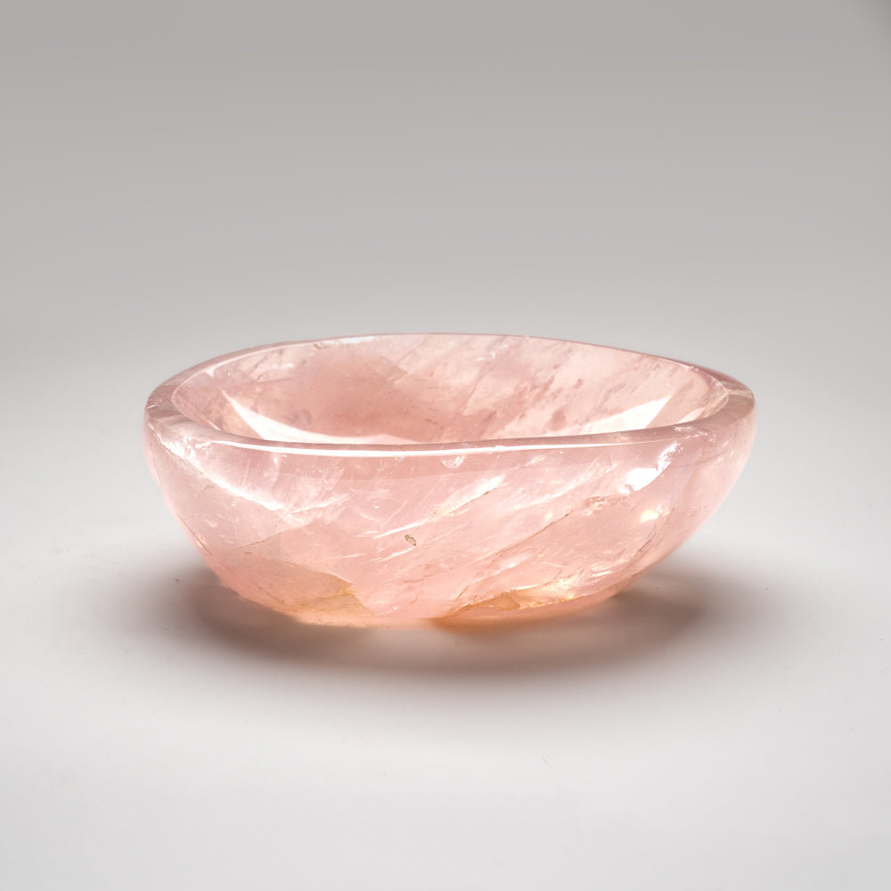 Astro Gallery of Gems Genuine Polished Rose Quartz Bowl (4.15 Lbs ...