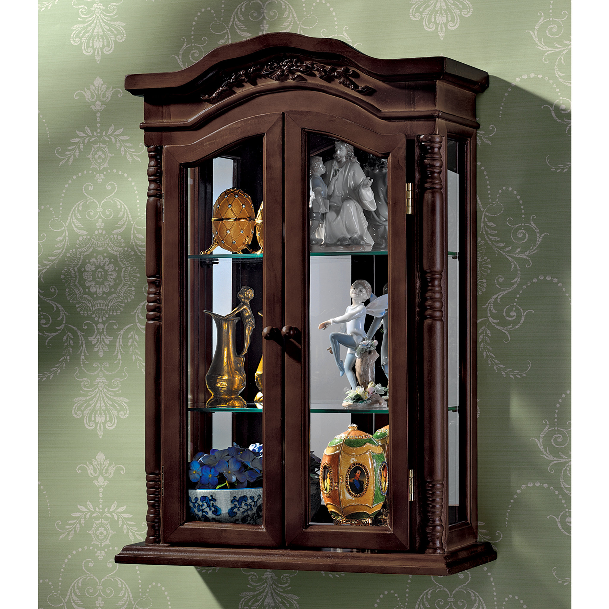 Design Toscano Beacon Hill Wall-Mounted Curio Cabinet & Reviews | Wayfair