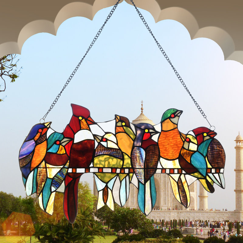 Red Barrel Studio® Stained Glass Window Panel & Reviews | Wayfair