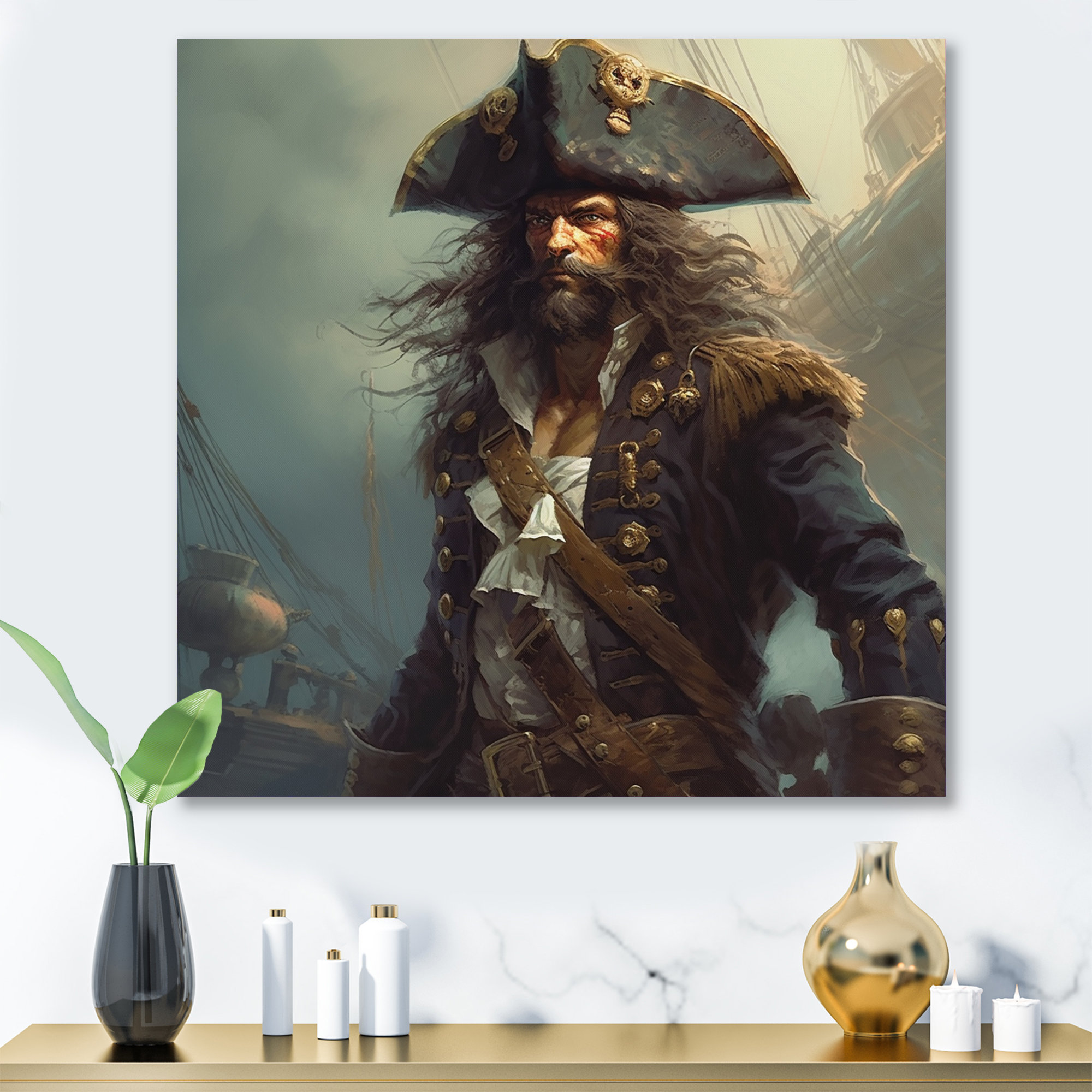 Red Barrel Studio® Daring Pirate Portrait II - Pirate Metal Wall Decor ...