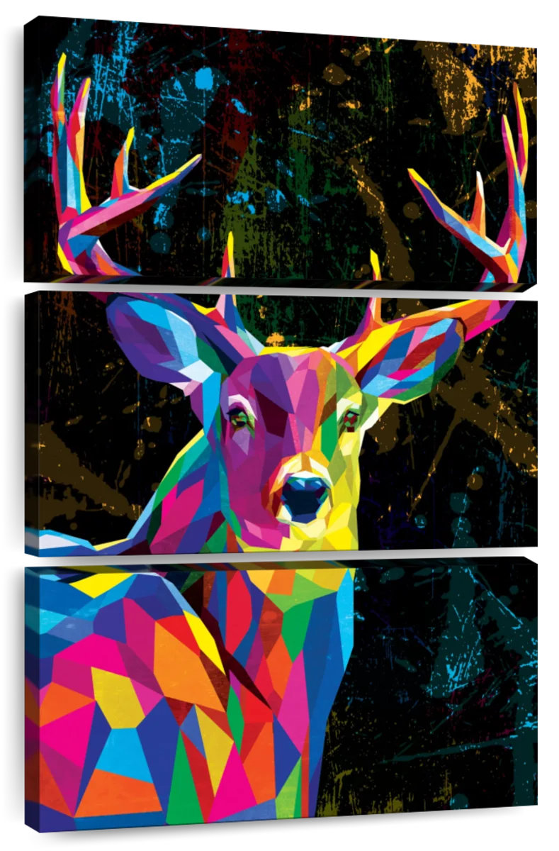 Ebern Designs Brampt Geometric Colored Buck | Wayfair