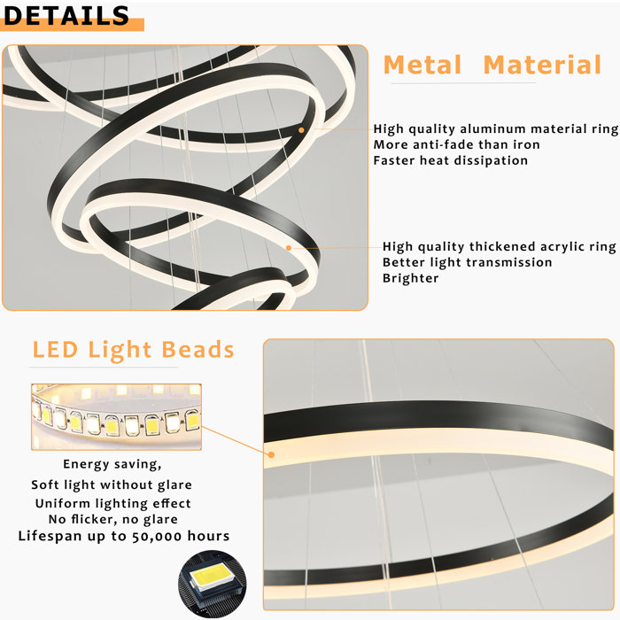 Ivy Bronx Divo LED Geometric Chandelier & Reviews | Wayfair