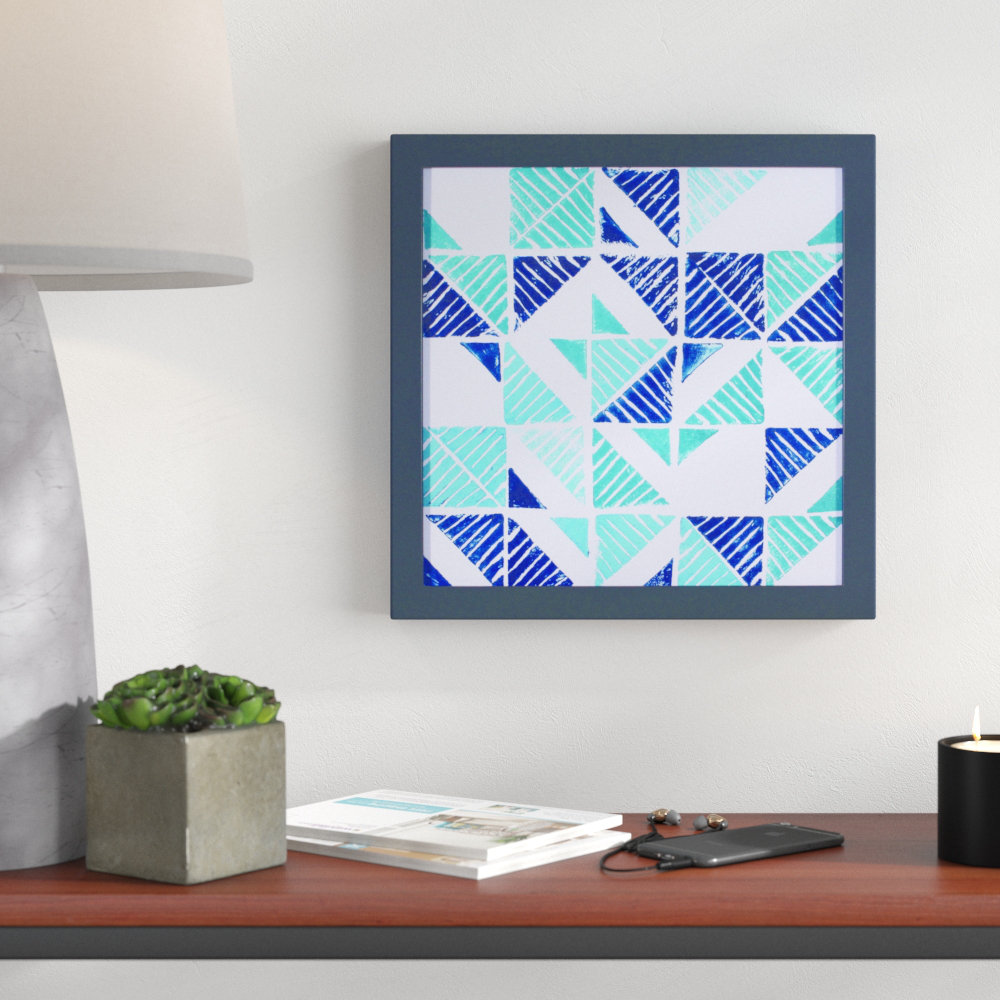 Wrought Studio™ 'Beryl Block Print II' Framed Graphic Art Print | Wayfair