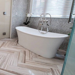 Wetstyle Cloud 62" x 29.875" Freestanding Soaking Solid Surface Bathtub ...