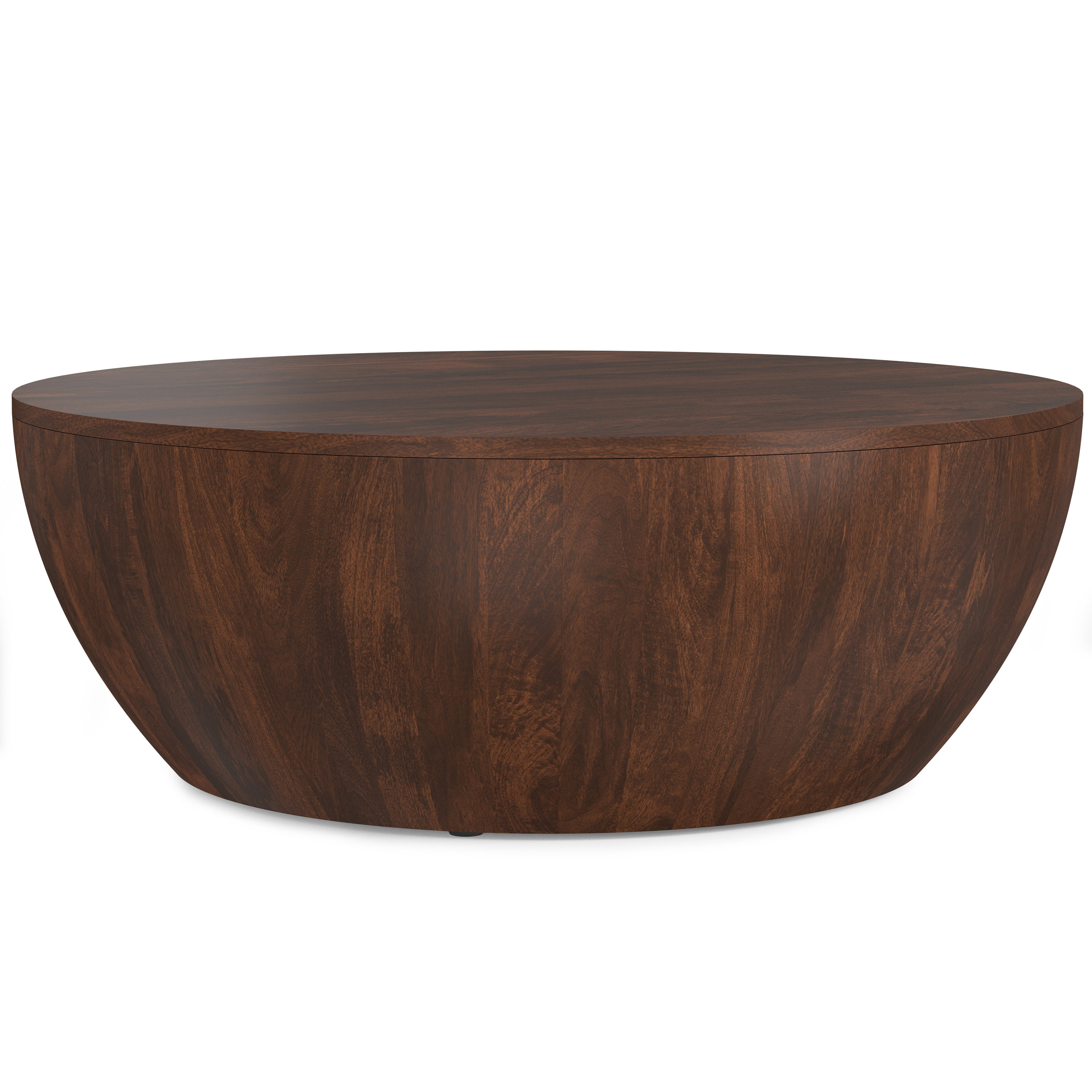Simpli Home Elmbrook 34"W Solid Mango Wood Modern Industrial Drum ...