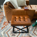 AllModern Pearson Leather Ottoman & Reviews | Wayfair