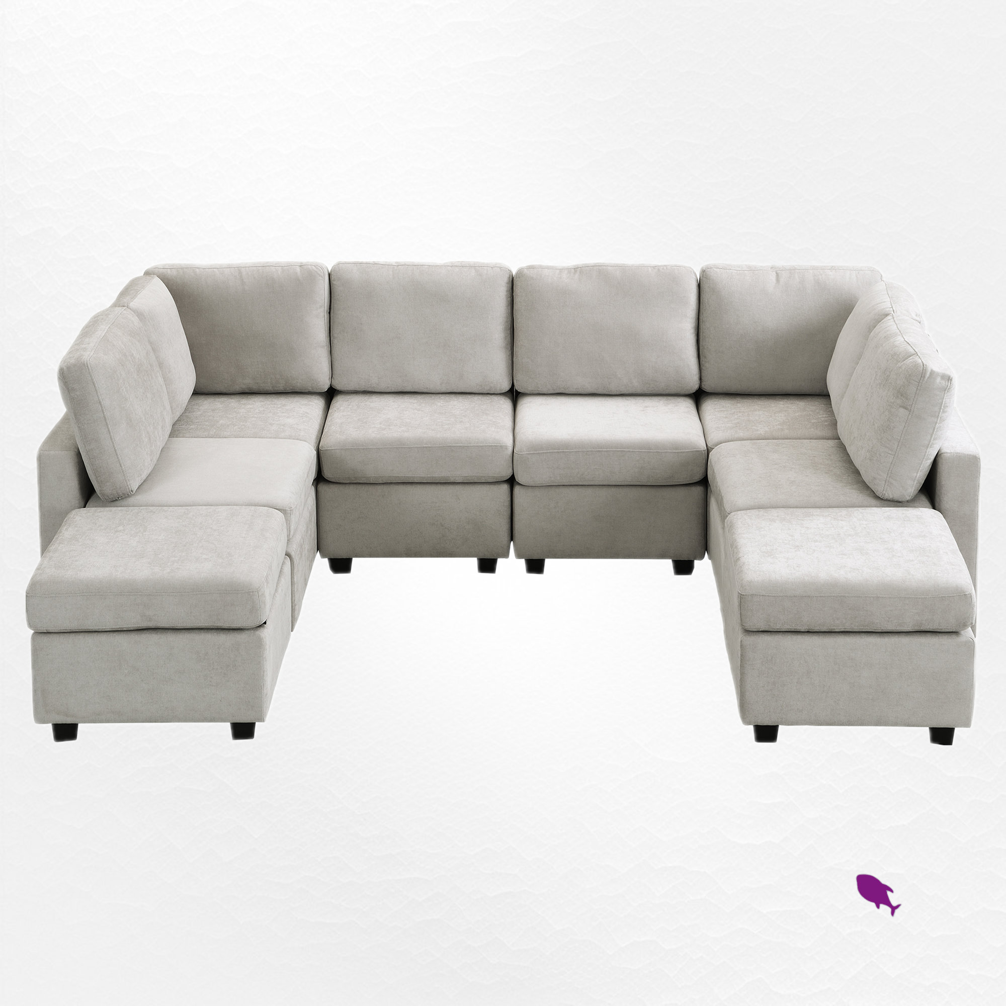 Latitude Run® Convertible Sectional Modular Sofa Bed with Storage | Wayfair