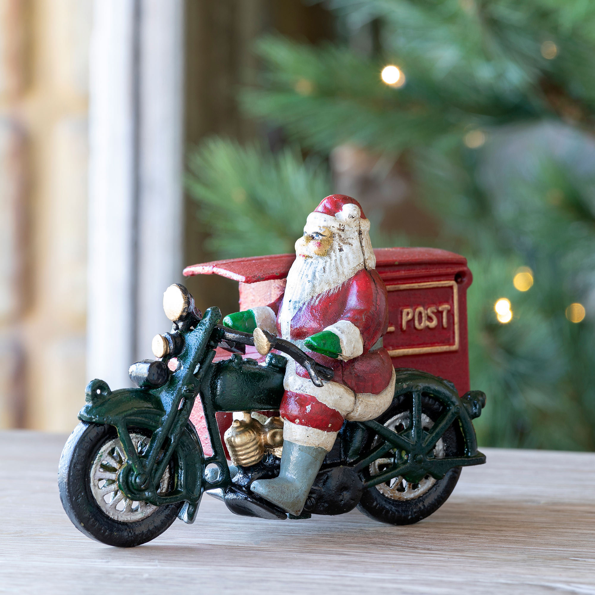 Park Hill Collection Santa On Parcel Post Cycle Figurine | Wayfair