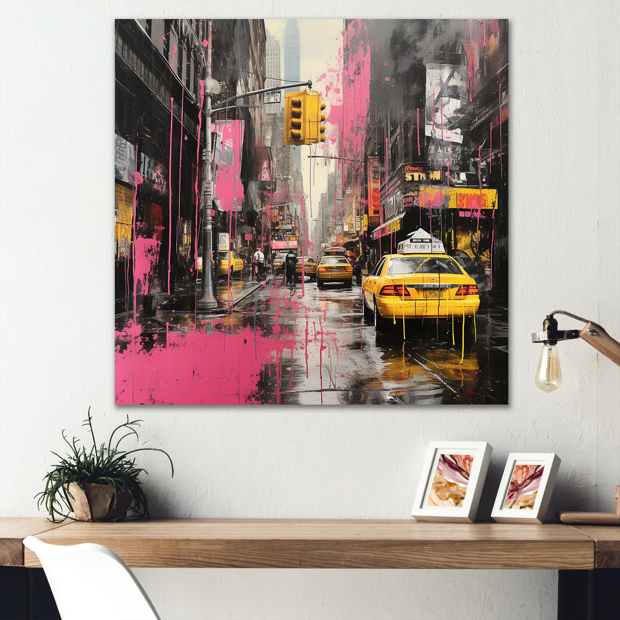 Ivy Bronx Yellow And Pink Pittsburgh City II - Pittsburgh Metal Wall ...