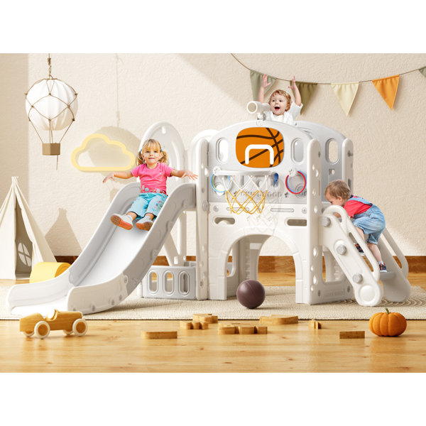 GLAF 9 In 1 Kids Slide, Toddler Slide with Climber Outdoor Indoor ...