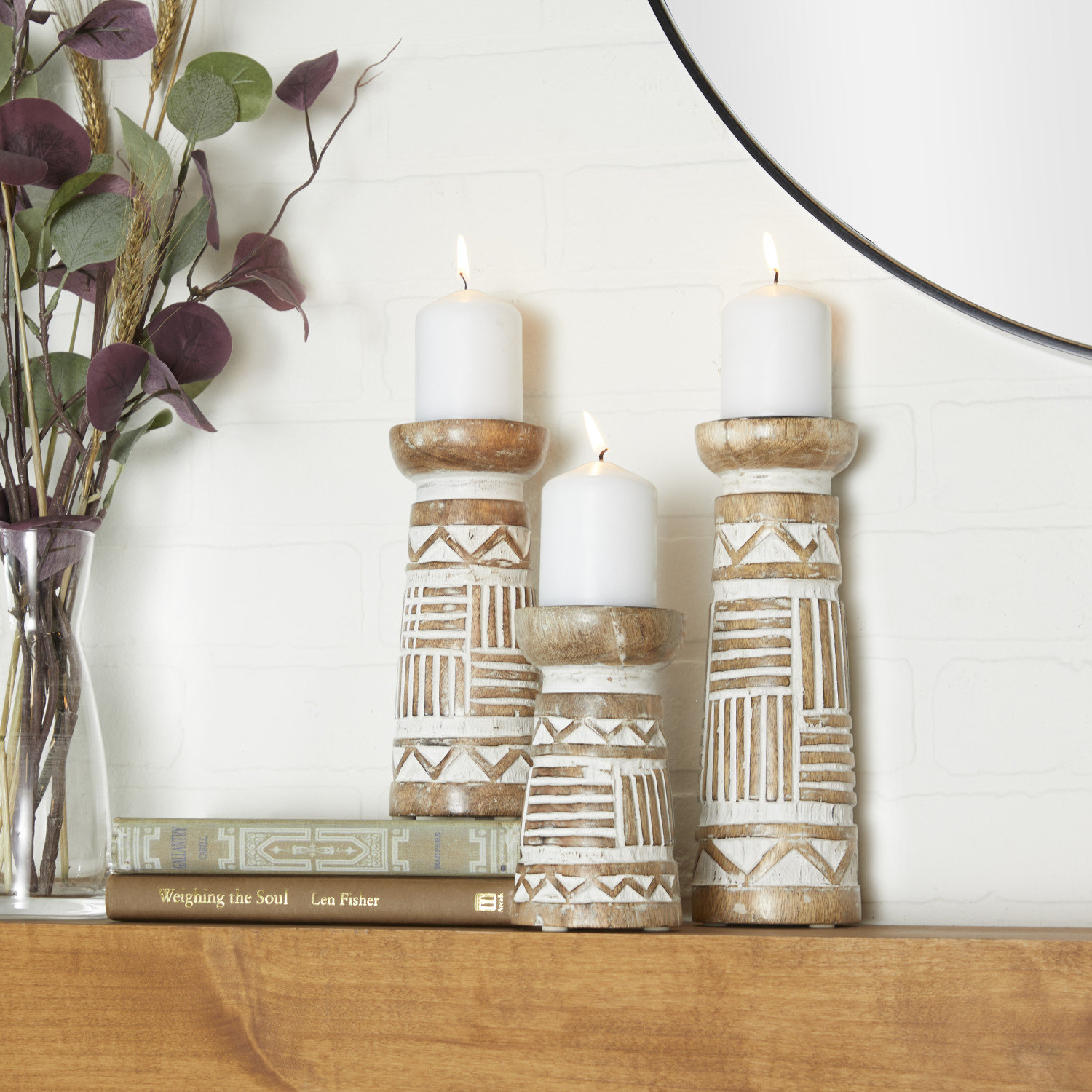 Kelly Clarkson Home Eclectic Wood Candle Holder & Reviews | Wayfair
