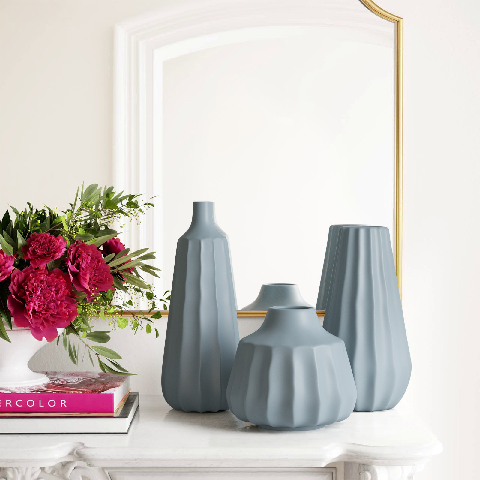 Kelly Clarkson Home Aimee 3-Piece Ceramic Table Vase Set & Reviews ...