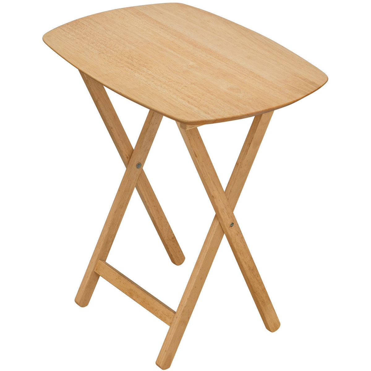 Symple Stuff Summerhill Oversized Solid Wood Folding TV Tray Table ...