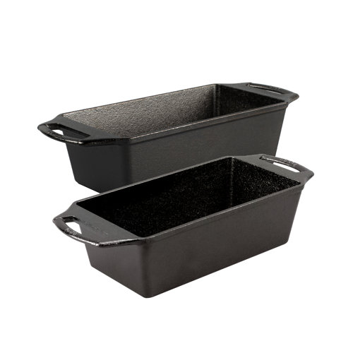Lodge 8.5" x 4.5" 2 Piece Cast Iron Loaf Pan Set | Wayfair