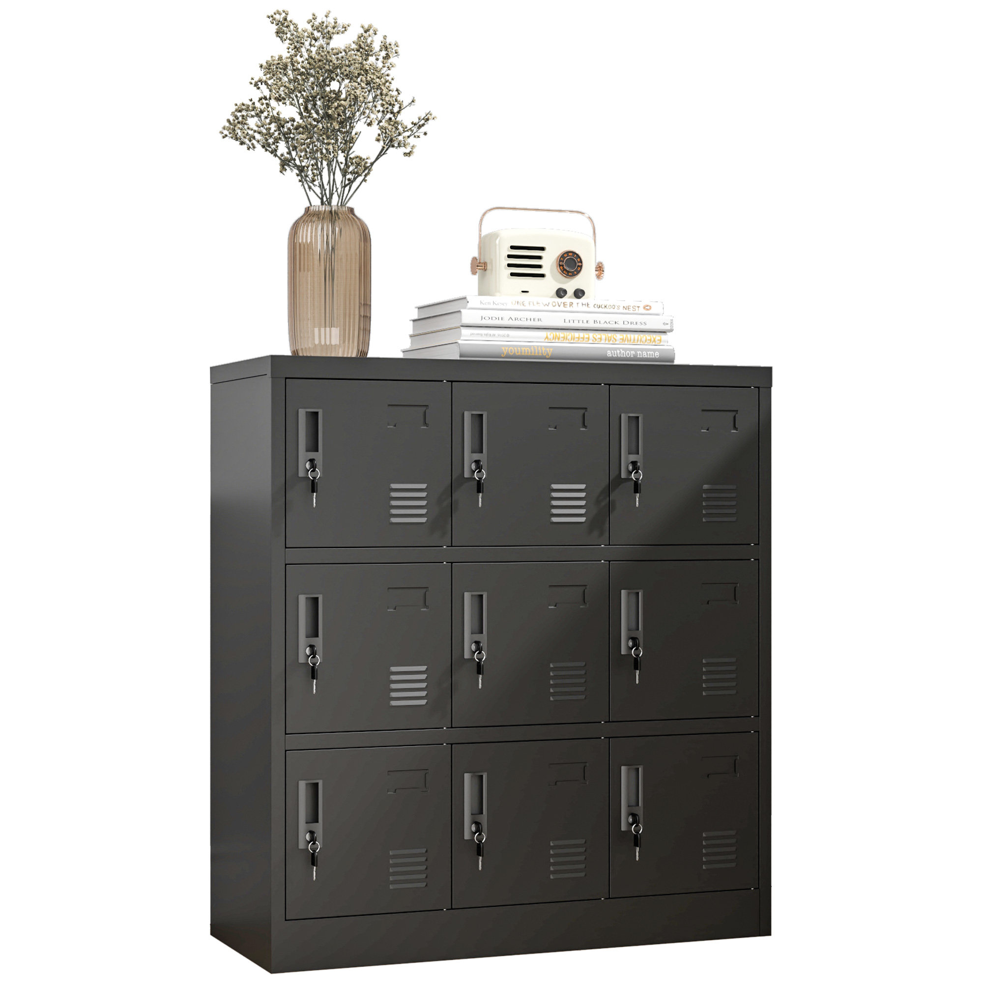 Getaway Ride Trade Metal Lockers for Employees - 9 Doors Lockable ...