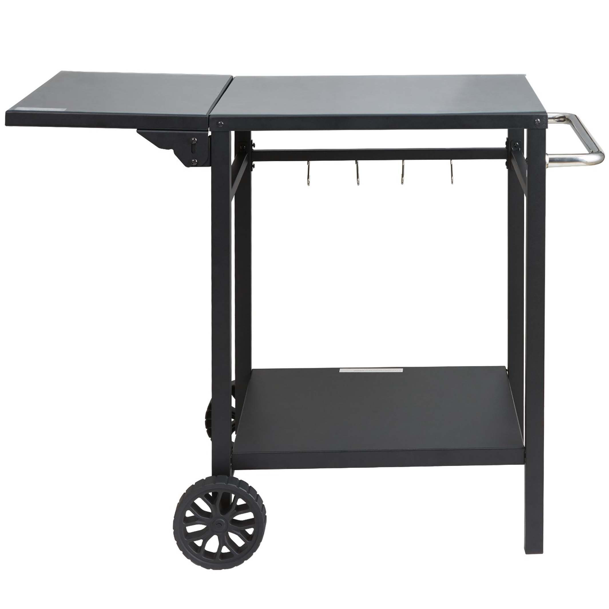Hokku Designs Outdoor Grill Dining Cart with Double-Shelf, BBQ Movable ...