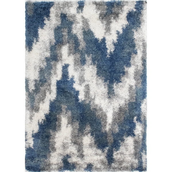 Union Rustic Asay Performance Blue Rug & Reviews | Wayfair