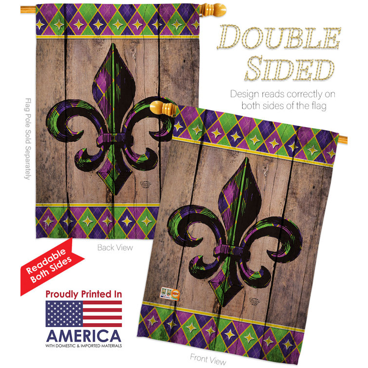Ornament Collection Double Sided 40'' H x 28'' W Polyester House Flag ...