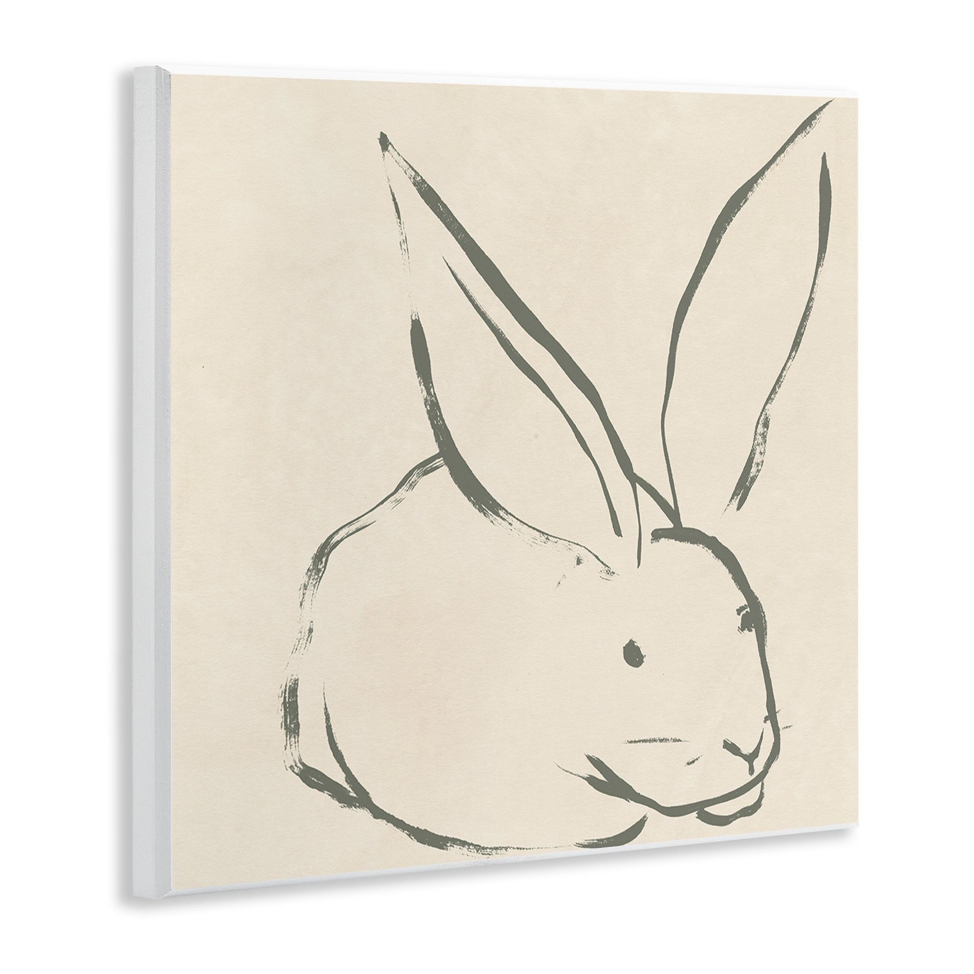 Stupell Industries Simple Rabbit Outline Wall Plaque Art by June Erica ...