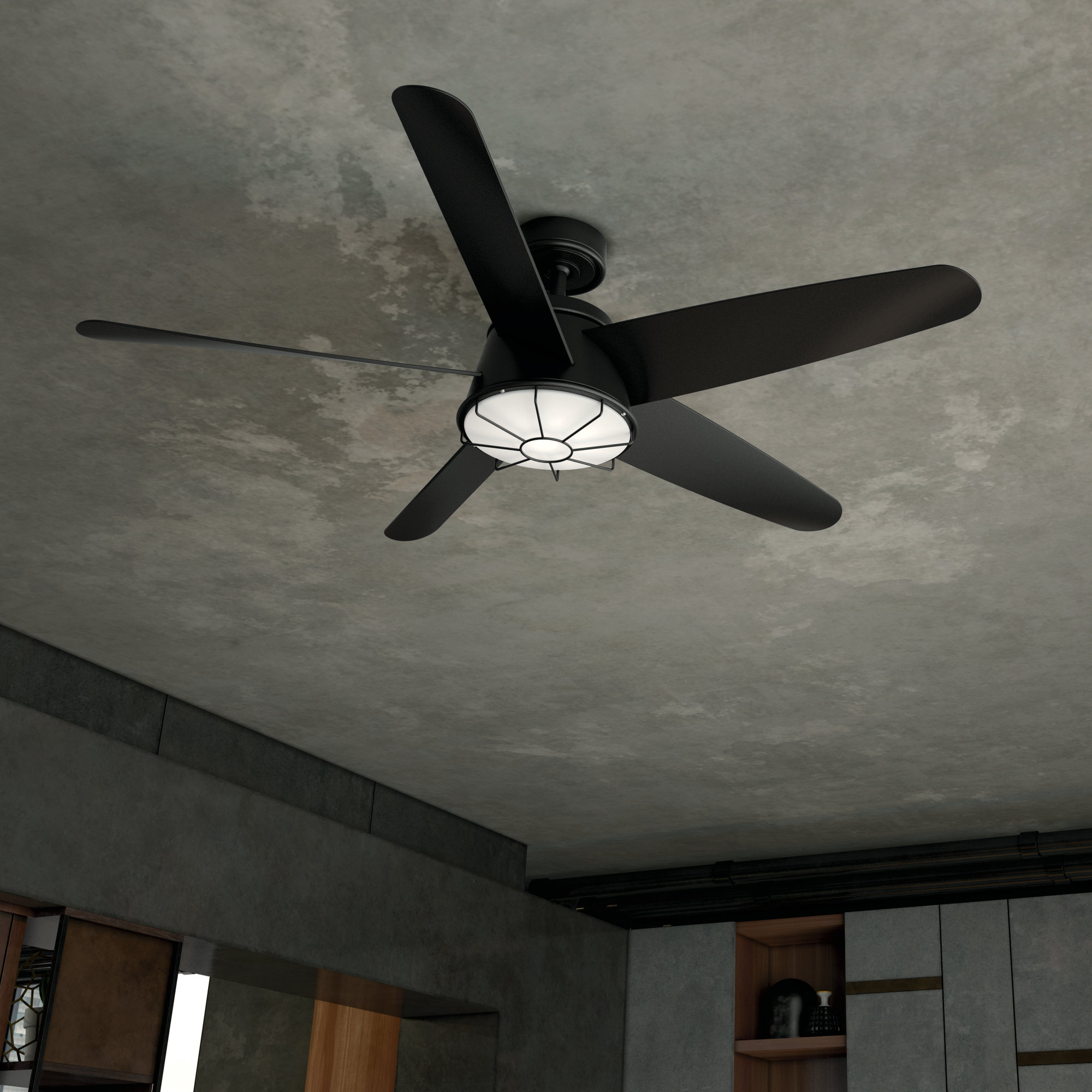 Brayden Studio® Wolfhard 54" 5 - Blade LED Standard Ceiling Fan with ...