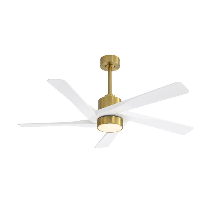 Wade Logan® 5 - ABS Blades Indoor Ceiling Fan with Light and Remote ...