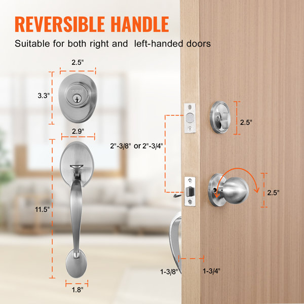 VEVOR Front Door Handle and Deadbolt Set | Wayfair