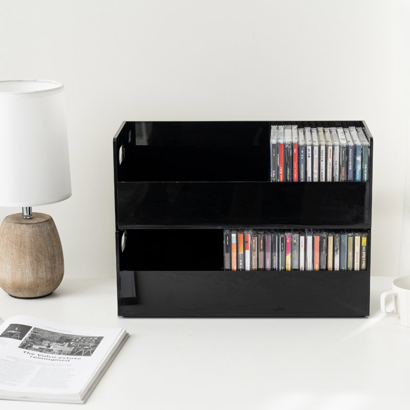 Ebern Designs 2 Piece Acrylic Cd Storage Rack | Wayfair