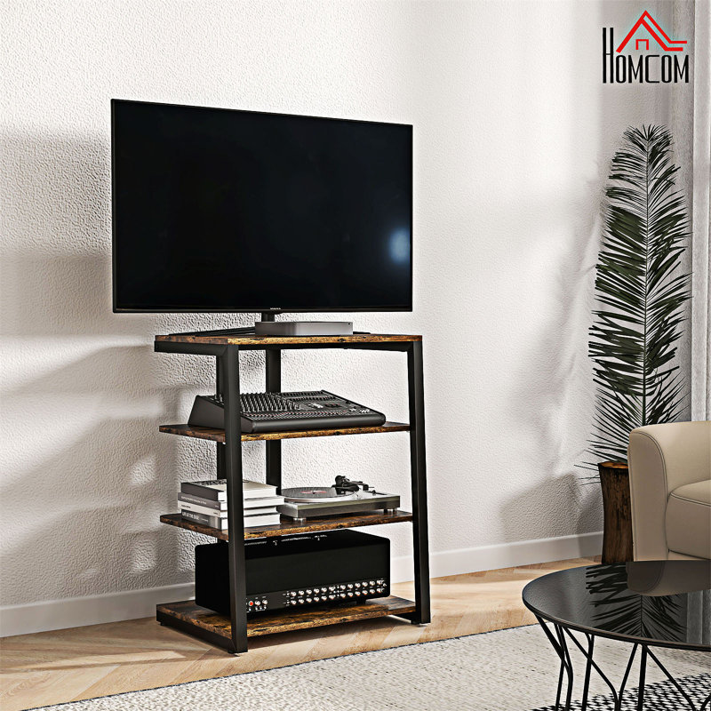 17 Stories TV Stand with Adjustable Shelves and Extension Lead Holder ...