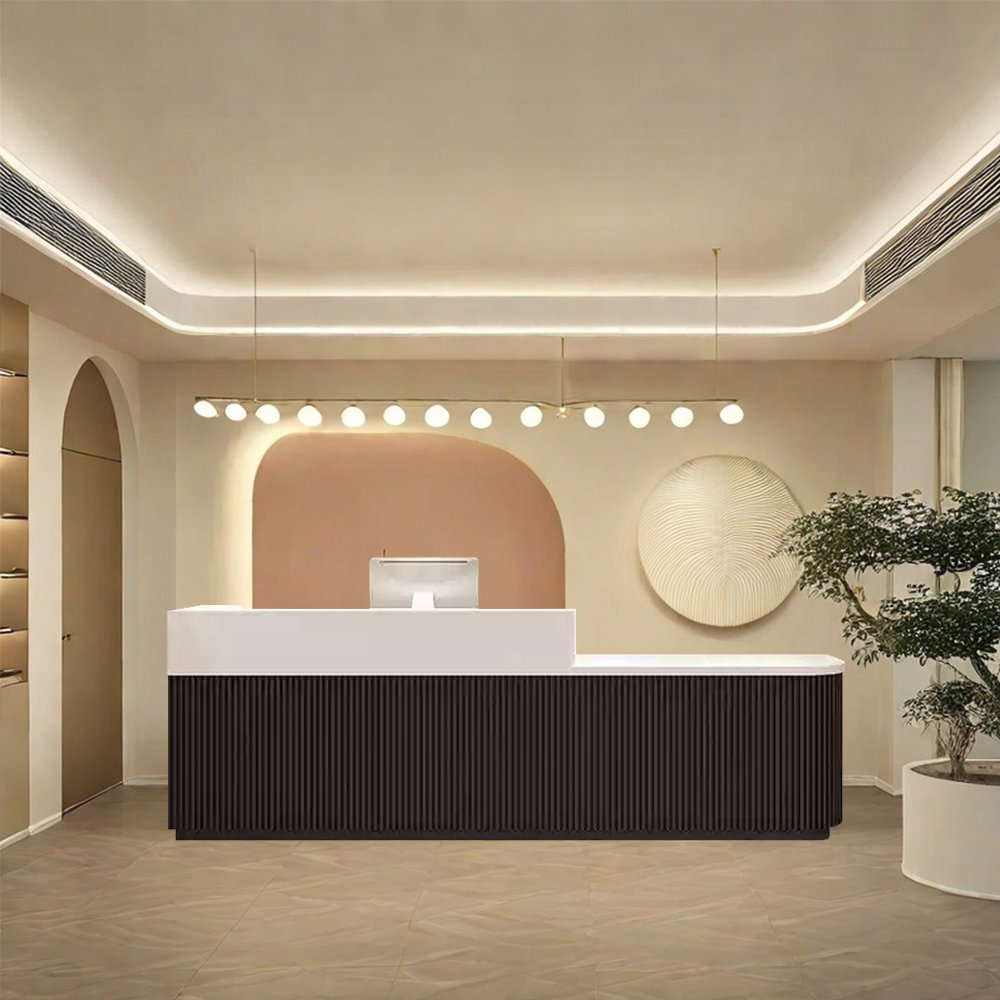 OX Art Reception Desk No Assembly Required Modern Rectangular Writing ...